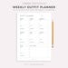 Weekly Outfit Planner for Work, Daily Activities, Special Events, Gym ...