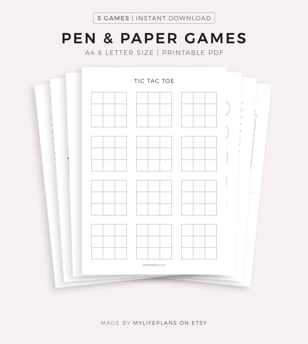 Pen & Paper Games - Tic Tac Toe, Hangman, Dots and Boxes, Battleship ...