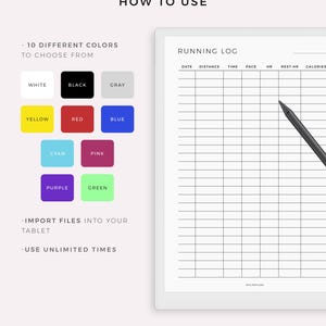 Running Log Template for Remarkable Paper Pro, Instant Download - Etsy