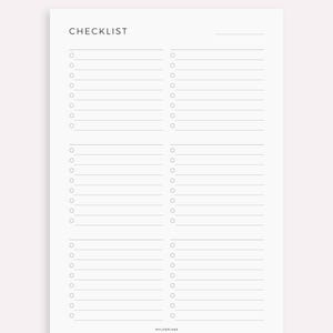 Blank Travel Checklist for Work / Vacation - Travel Documents ...