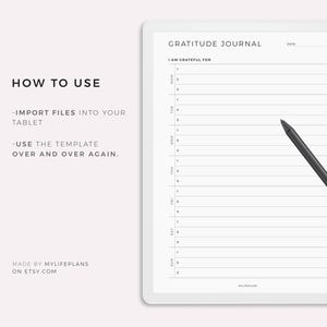 Weekly Gratitude Journal for Supernote A5X2/A5X/A5/A6X2/A6X/A6 ...