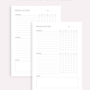 Daily Medication Tracker Printable, Medication Intake Reminder ...