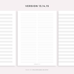 Notebook Paper Pages Printable, A4/a5/letter/half Size, Instant ...