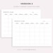 Printable Monthly Planner Landscape, Undated Monthly Organizer, Monthly ...
