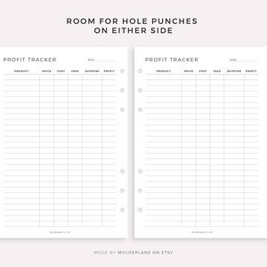 Profit Tracker Printable, Sales Profit Log, Profit Calculator, Sales ...