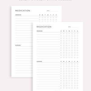 Daily Medication Tracker Printable, Medication Intake Reminder ...