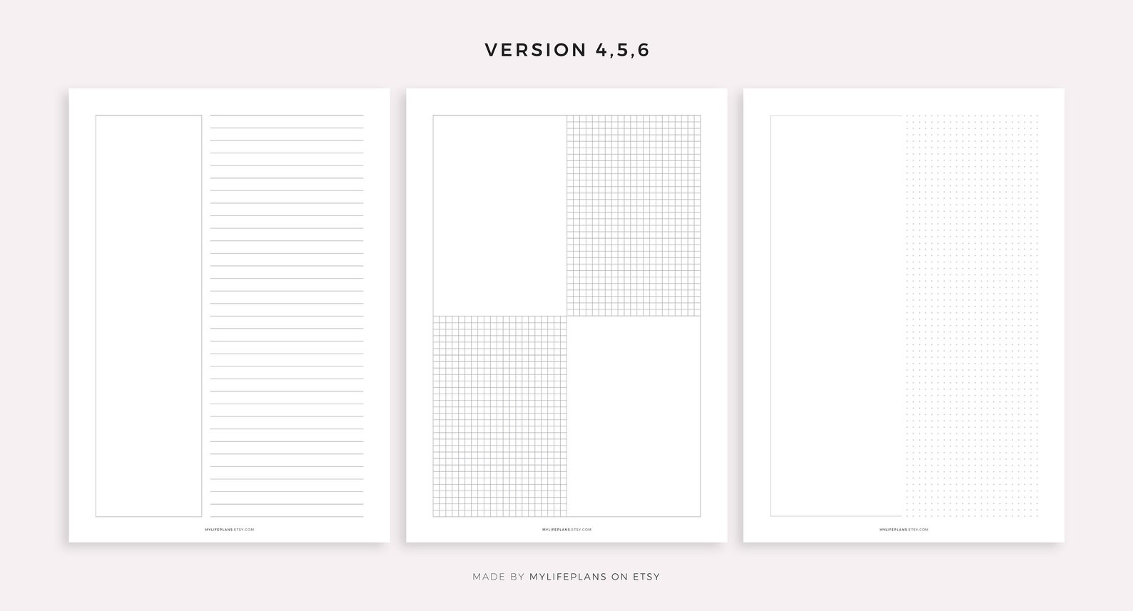 Notebook Paper Pages Printable, A4/a5/letter/half Size, Instant ...