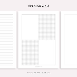 Notebook Paper Pages Printable, A4/a5/letter/half Size, Instant ...