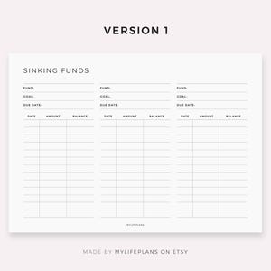 Sinking Funds Tracker for Remarkable 2, Landscape, Savings Tracker ...