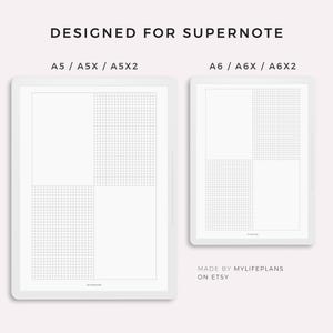Blank & Grid Paper for Supernote A5X2/A5X/A5/A6X2/A6X/A6, Instant ...