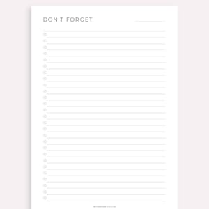 Don't Forget to Do List - Family & Work, Wedding, Cleaning, Events ...