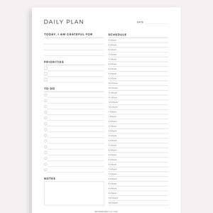 Daily Planner, Weekly Planner, Monthly Planner, Printable Planner ...