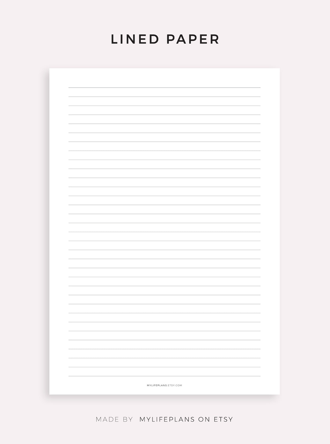 Lined Dot Grid Paper Printable, Writing Paper, Blank Notes, Study Note ...