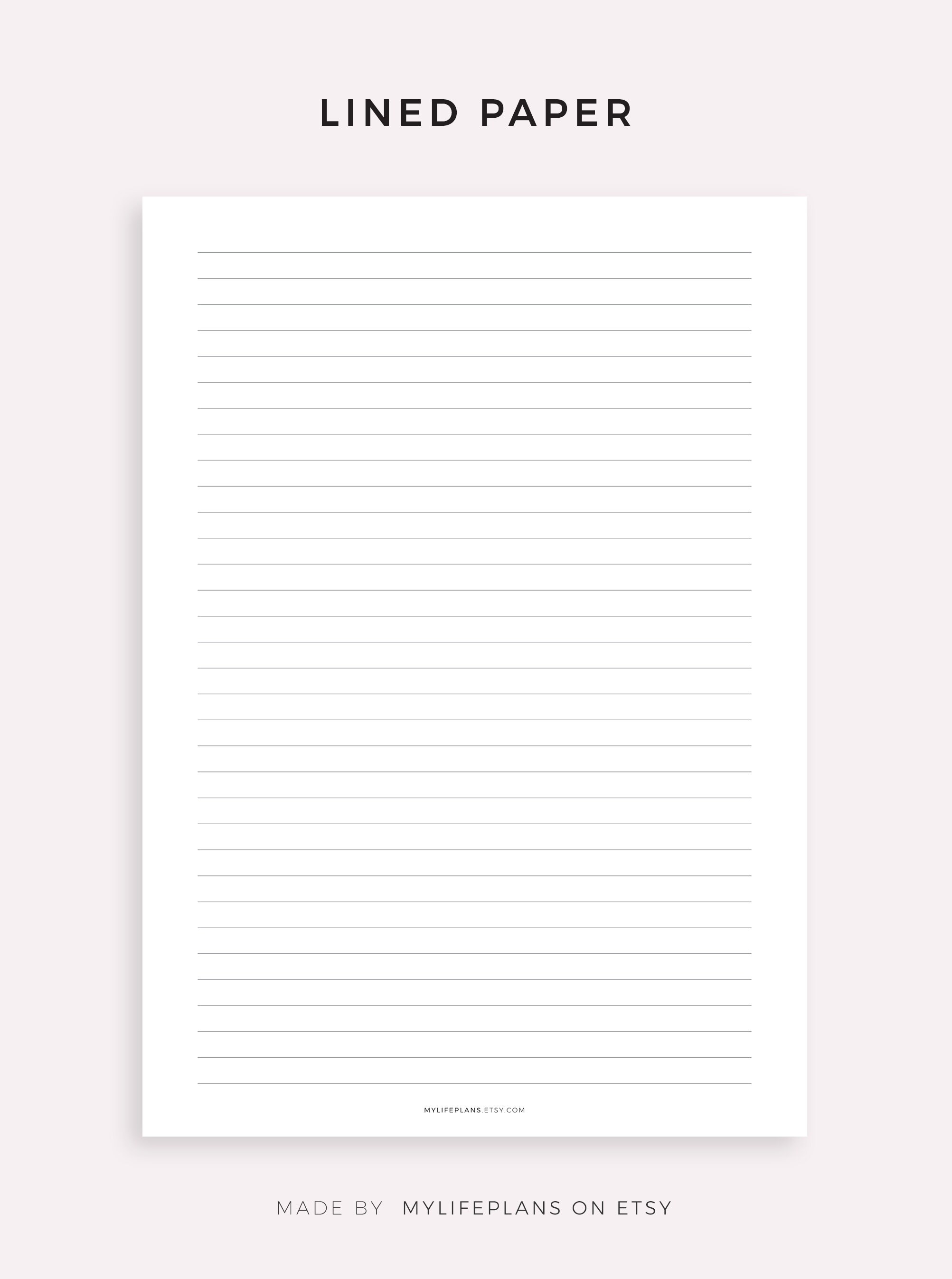 Lined Dot Grid Paper Printable Writing Paper Blank Notes - Etsy