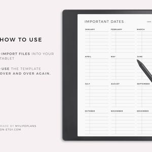 Yearly Important Dates - Birthdays, Anniversaries, Travels, Parties ...