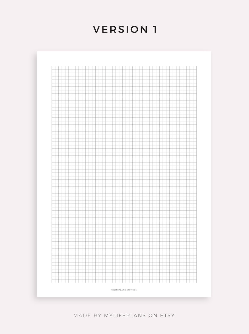 Small Grid Paper Printable, Squared Paper, Planner Inserts, A4/a5 ...