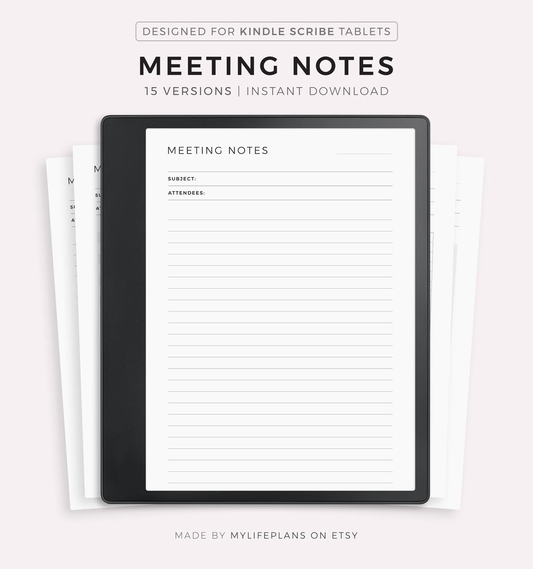 Simple Meeting Notes Templates, Meeting Minutes, Work Notes, Office ...