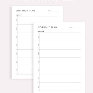 Weekly Workout Planner Printable, 7 Days Fitness Planner, Exercise ...