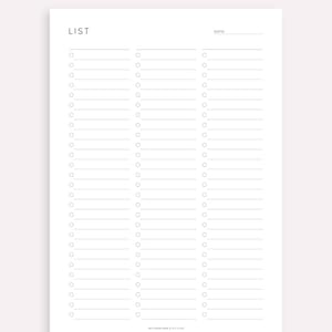Blank Checklist Template Printable & Fillable, Simple Checklist ...