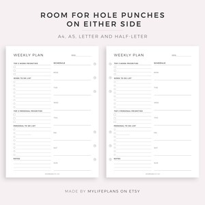 Work From Home Weekly Planner Printable, Weekly to Do List for Work ...