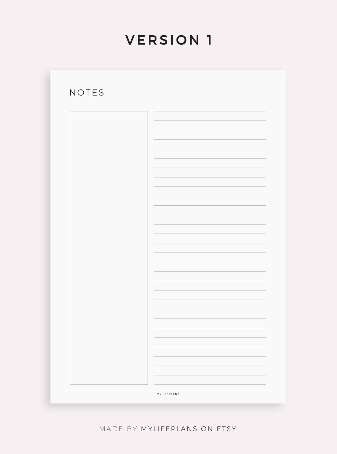 Notes Page for Supernote A5X2/A5X/A5/A6X2/A6X/A6, Notes Template, Note ...
