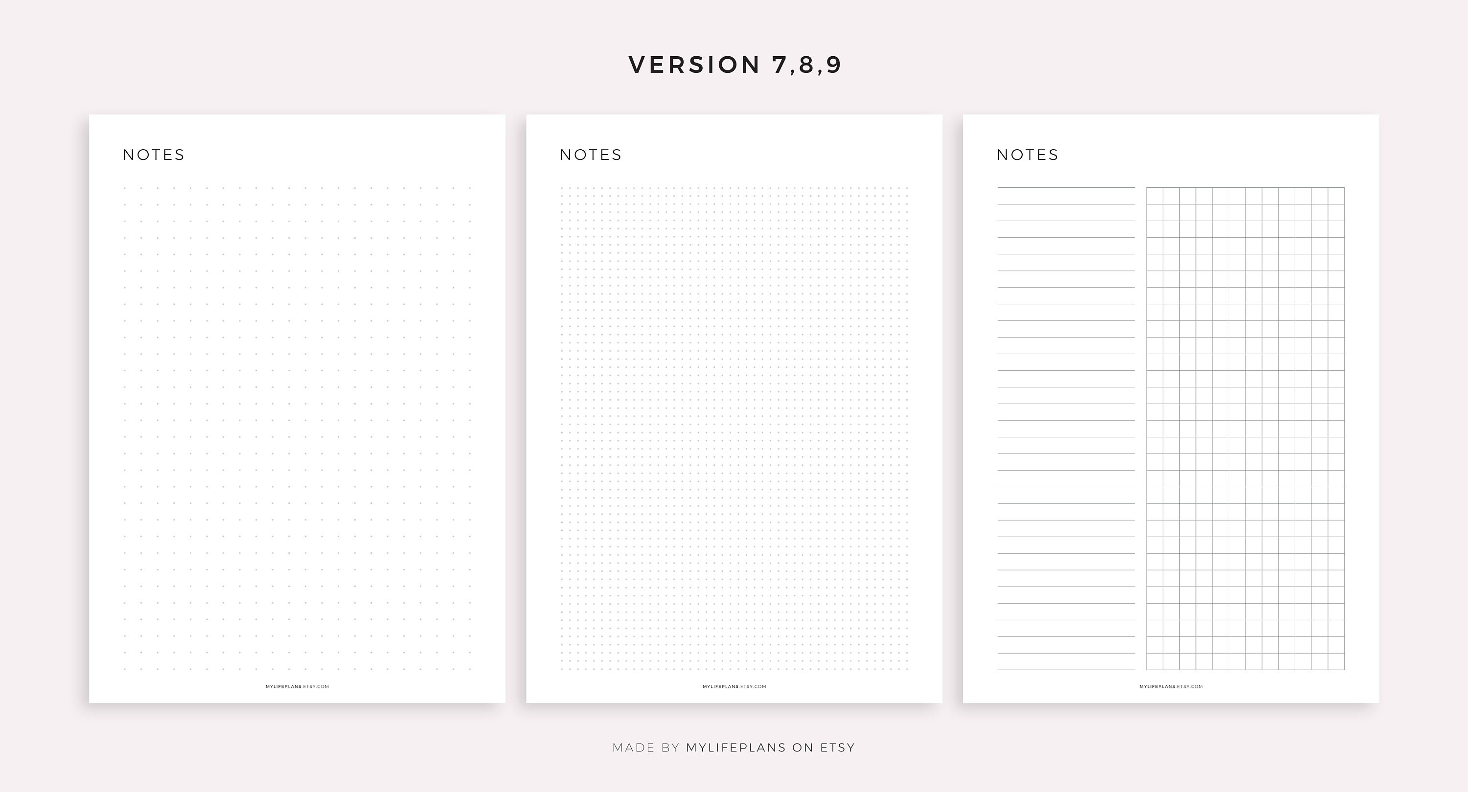 Notes Pages Printable Writing Paper Blank Notes Study Note - Etsy