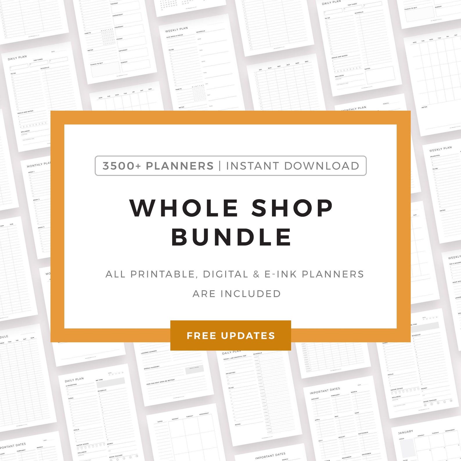 Whole Shop Bundle - Printable Planners, Digital Planners for Goodnotes ...