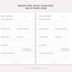 Daily Review, Daily Reflection, Daily Evaluation, Daily Summary ...