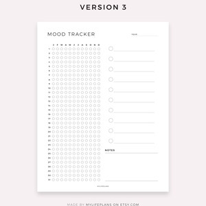 Digital Mood Tracker, A Year in Pixels, Mood Journal, Emotion Tracker ...