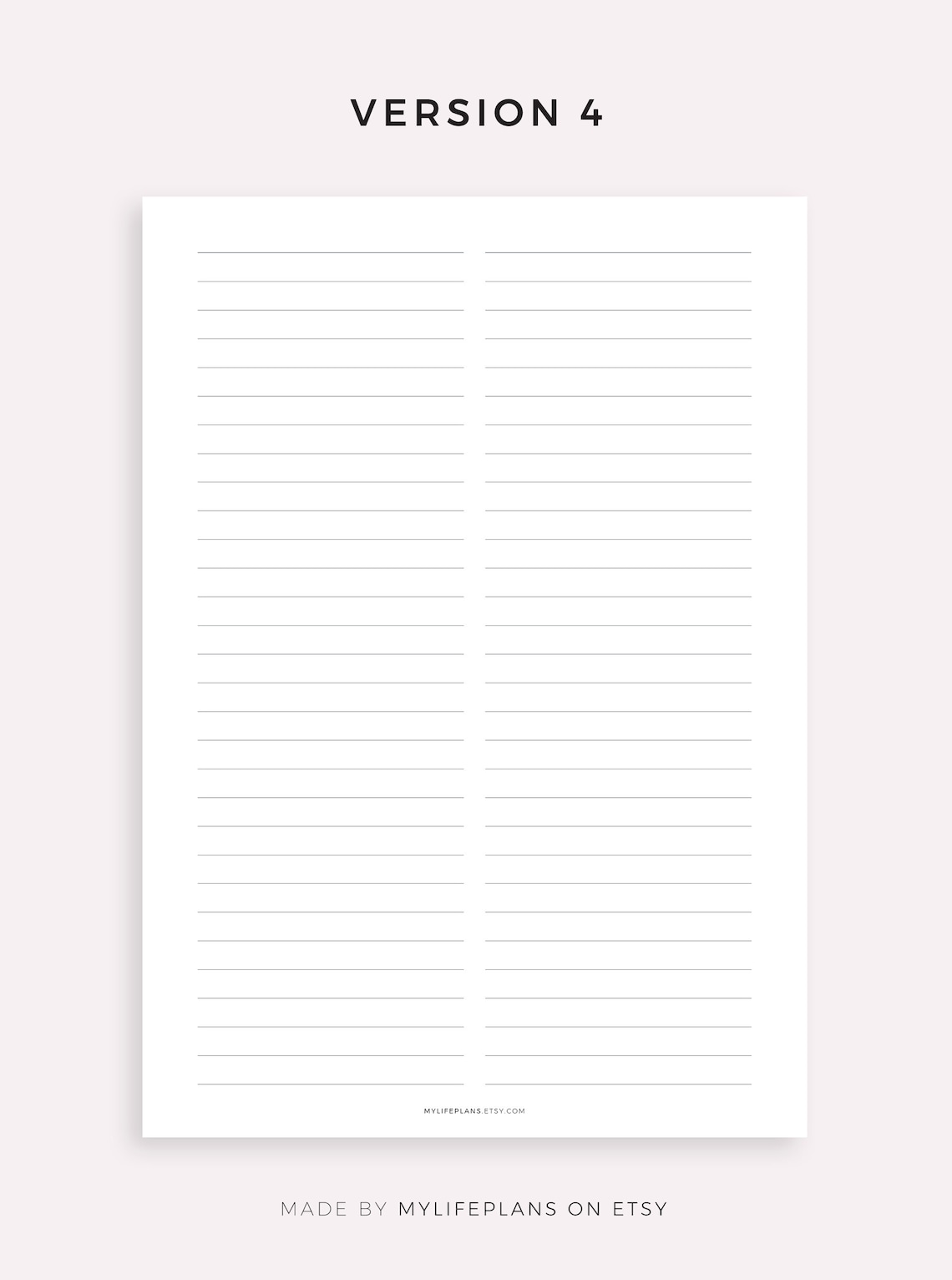 2 Column Notes Page Printable Notes Template Writing Paper | Etsy