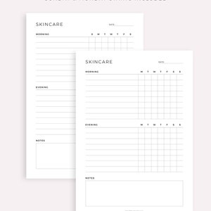 Skincare Routine Planner Printable, Beauty Planner, Daily Self Care ...