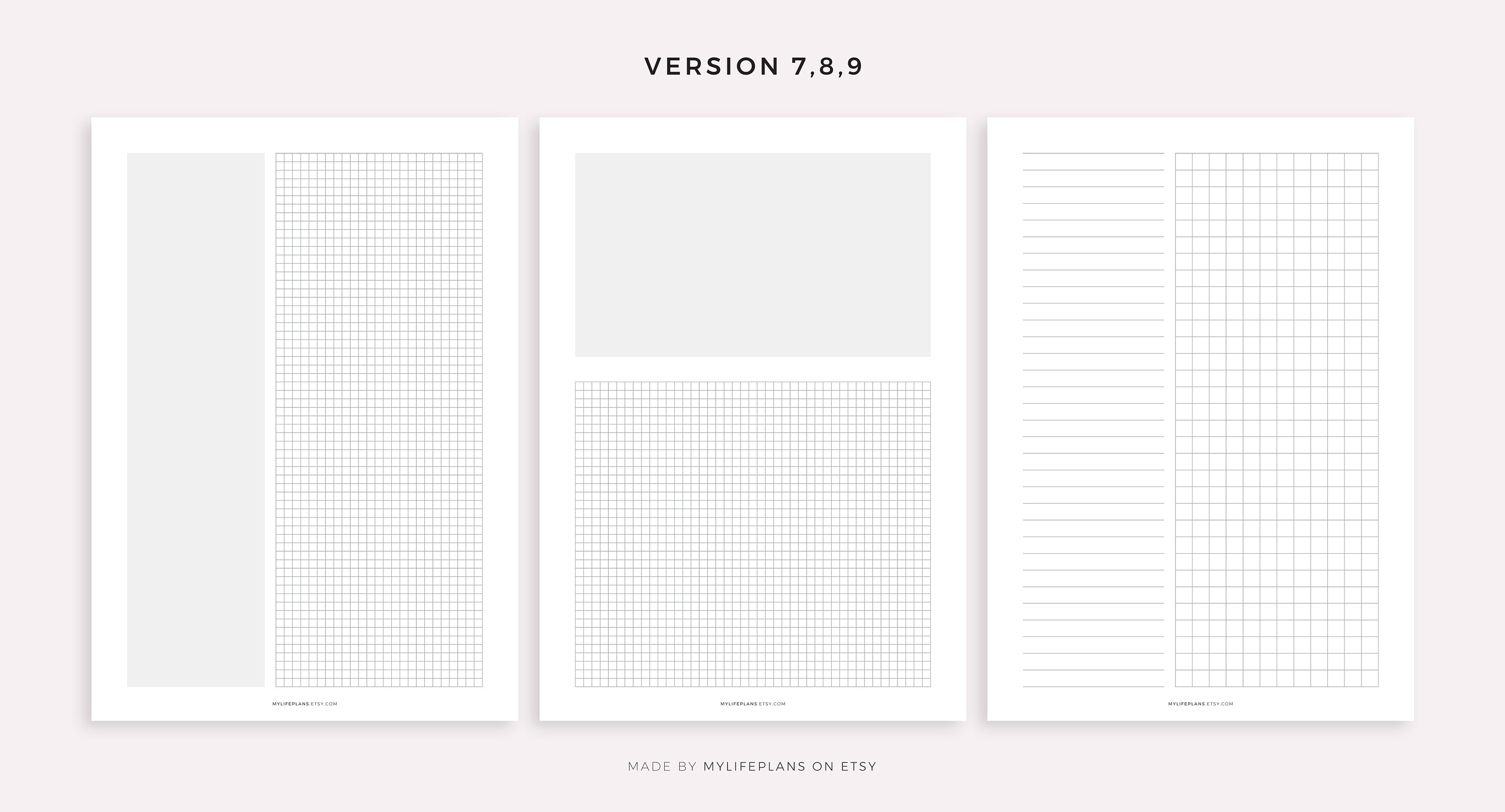 Notebook Paper Pages Printable, A4/a5/letter/half Size, Instant ...