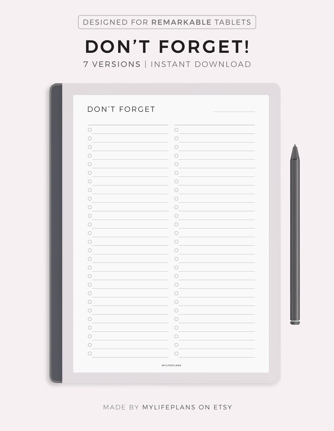 Don't Forget to Do List - Family & Work, Wedding, Cleaning, Events ...