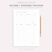 Income Tracker, Expense Tracker, Financial Planner, Monthly Budget ...