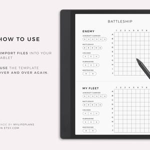 Battleship Game for Boox Note Series / Tab Series / Go 10.3, Instant ...