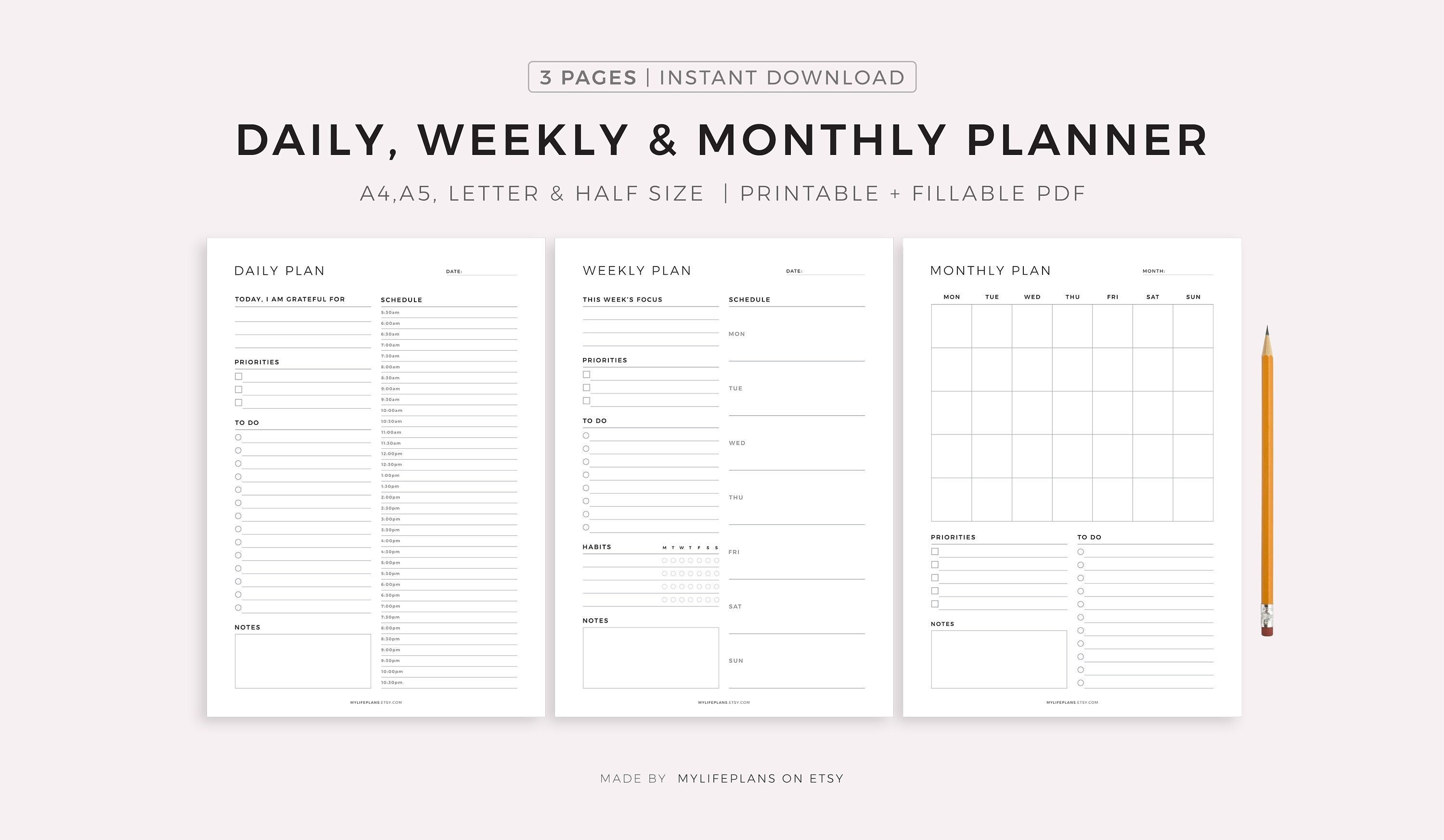 30 Day Planner Template