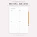 Seasonal Cleaning Checklist Printable, Cleaning Planner, Cleanign ...