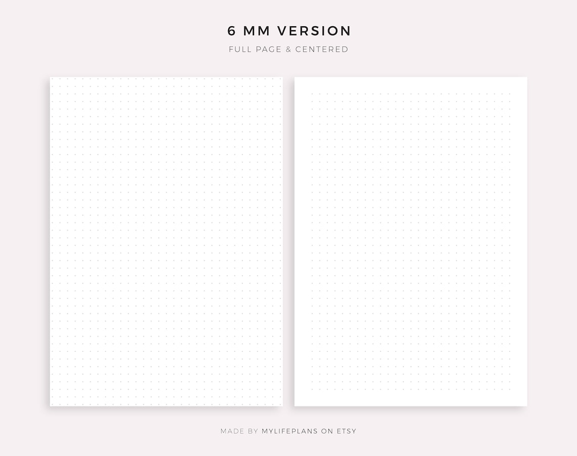Dot Grid Paper Seven Different Sizes 4mm 5mm 6mm 7mm - Etsy