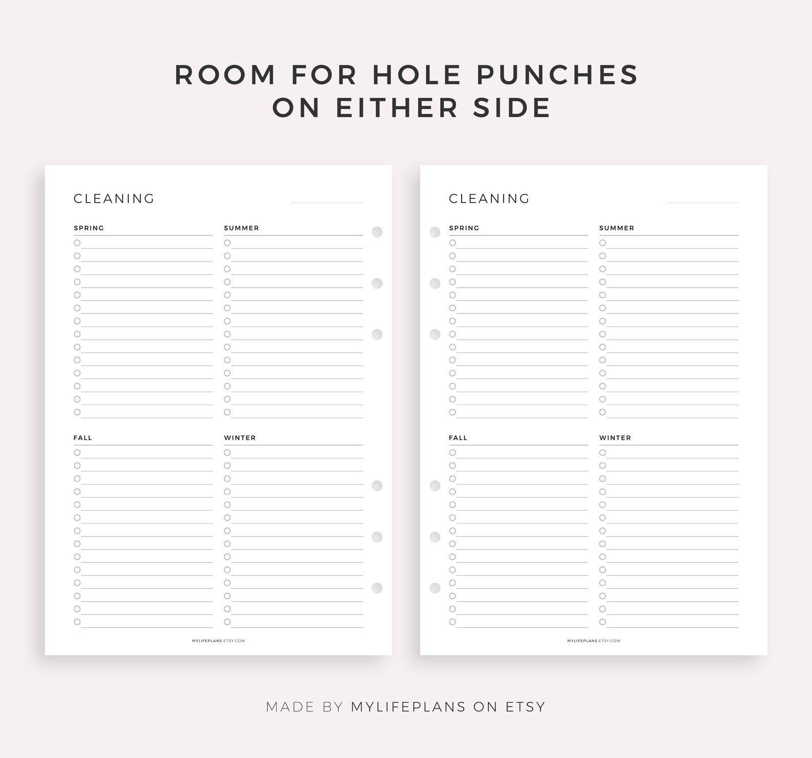 Seasonal Cleaning Checklist Printable, Cleaning Planner, Cleanign ...
