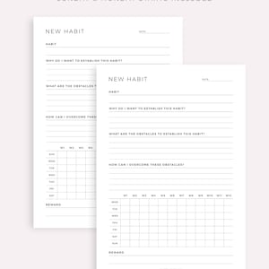 Build a New Habit Planner, 12 Week Habit Tracker Journal, New Routine ...