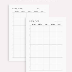Monthly Meal Planner, 30 Day Menu Planner, Food Planner, Health ...