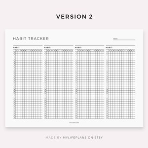 Yearly Habit Tracker for Remarkable Paper Pro, Landscape, Instant ...