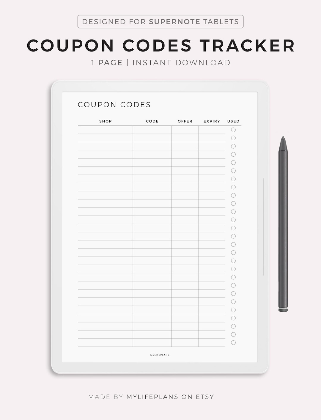 Coupon Codes Tracker for Supernote A5X2/A5X/A5/A6X2/A6X/A6, Coupon ...