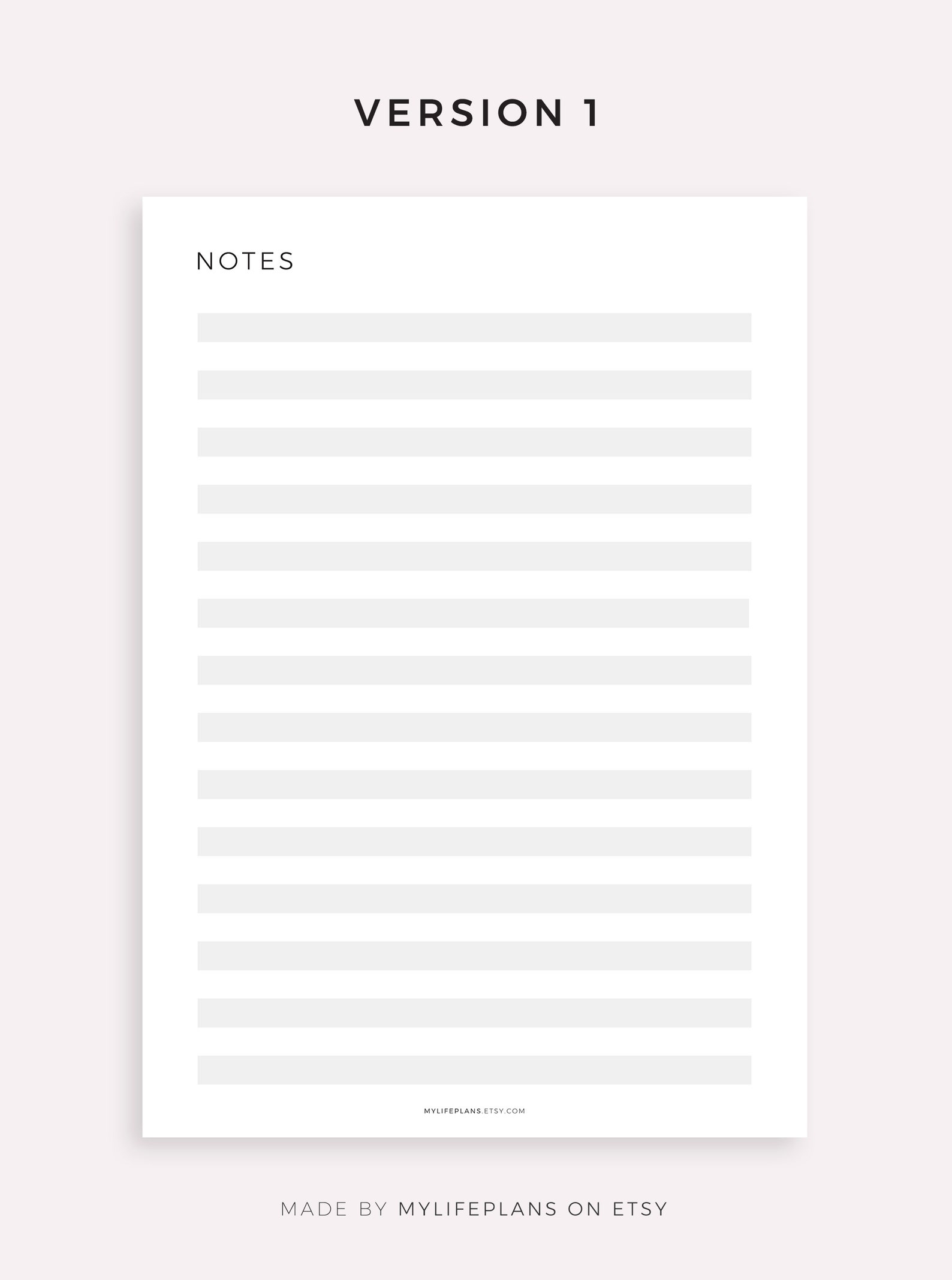 Printable Notes Page Notes Template Note Taking Writing | Etsy