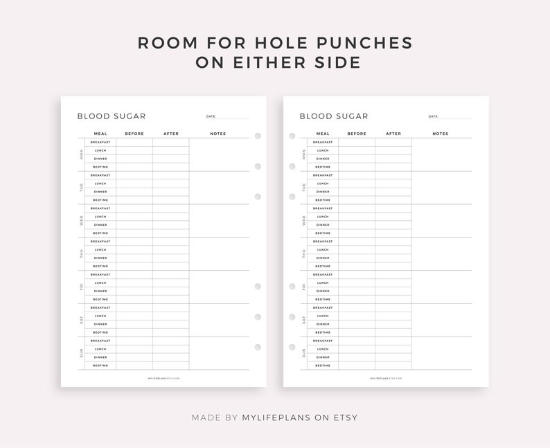 Blood Sugar Tracker Printable Template, Blood Glucose Tracker, Diabetic ...