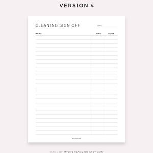 Digital Cleaning Sign off Template, Business Cleaning, Cleaning ...
