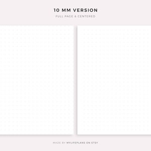Dot Grid Paper Seven Different Sizes - 4mm, 5mm, 6mm, 7mm, 8mm, 9mm ...