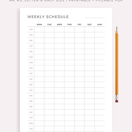 Simple Weekly Planner Printable Weekly to Do List Weekly - Etsy