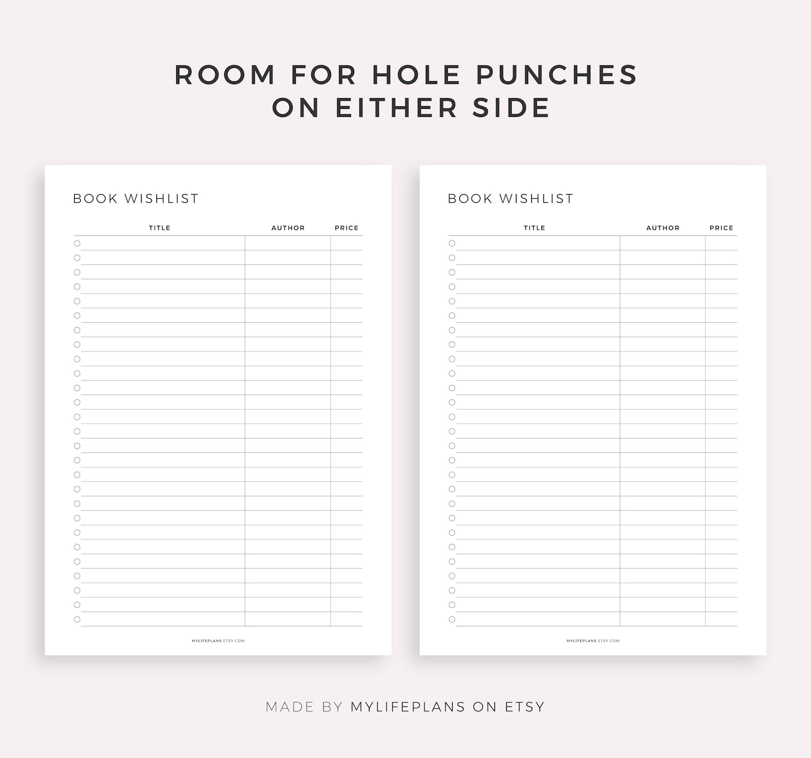 Book Wishlist Printable Template Book Shopping Wishlist Gift - Etsy