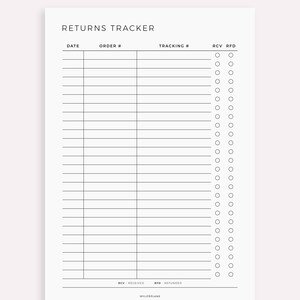 Returns Tracker for Remarkable Paper Pro, Instant Download - Etsy